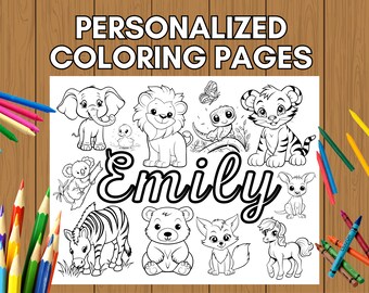 Customizable Coloring Pages for Kids Personalized Coloring Pages for ...
