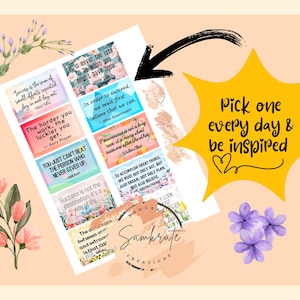 110 Printable Inspirational Quote Cards: Collage Ephemera (PDF) - Etsy