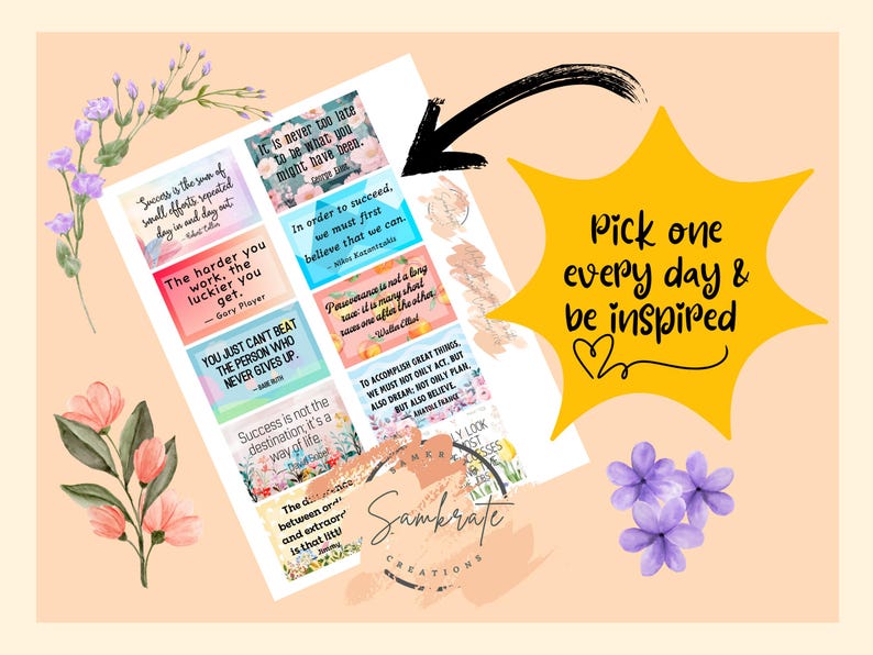 110 Printable Inspirational Quote Cards: Collage Ephemera (PDF) - Etsy