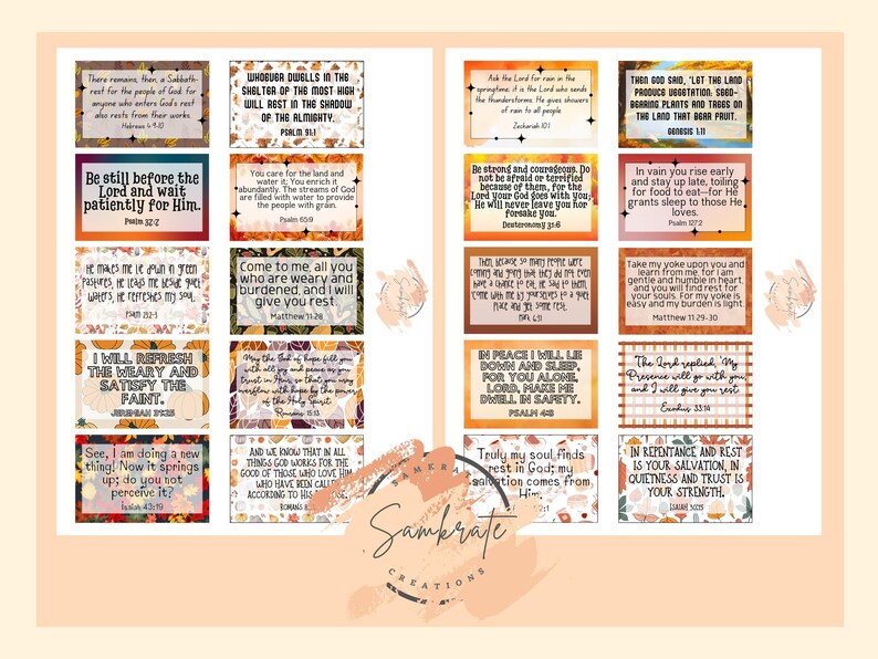 110 Autumn Bible Verse Cards Printable Scripture Cards Printable ...