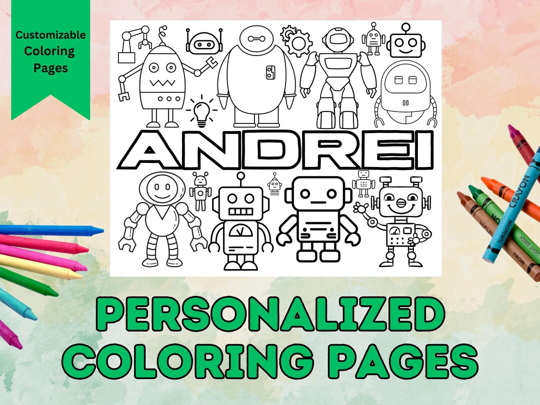 Customizable Coloring Pages for Kids Personalized Coloring Pages for ...