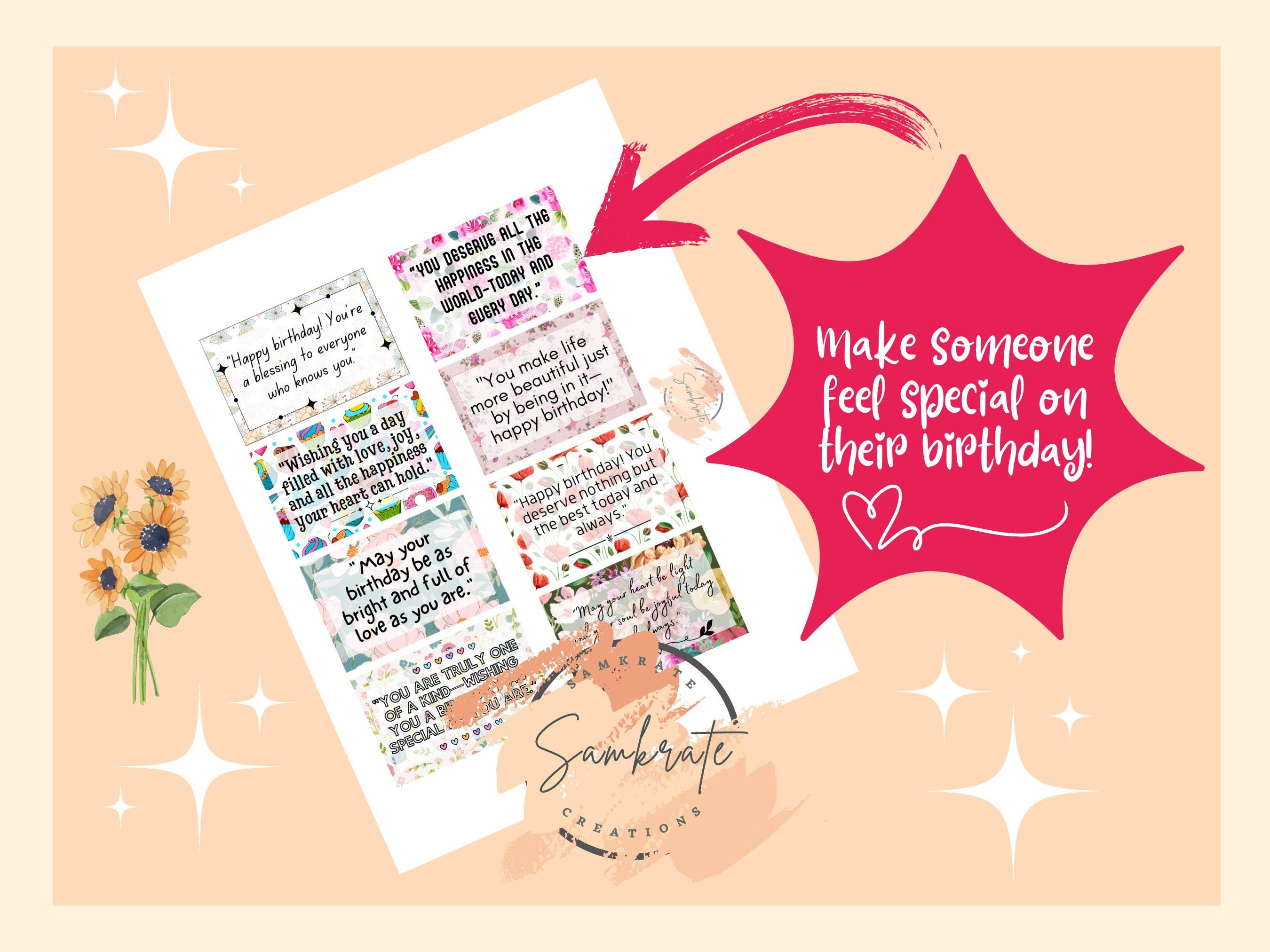 112 Printable Heartfelt Birthday Quote Cards (digital Download) - Etsy