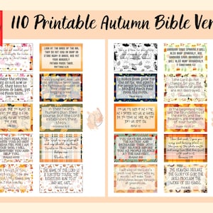 110 Autumn Bible Verse Cards, Printable Scripture (digital Download) - Etsy