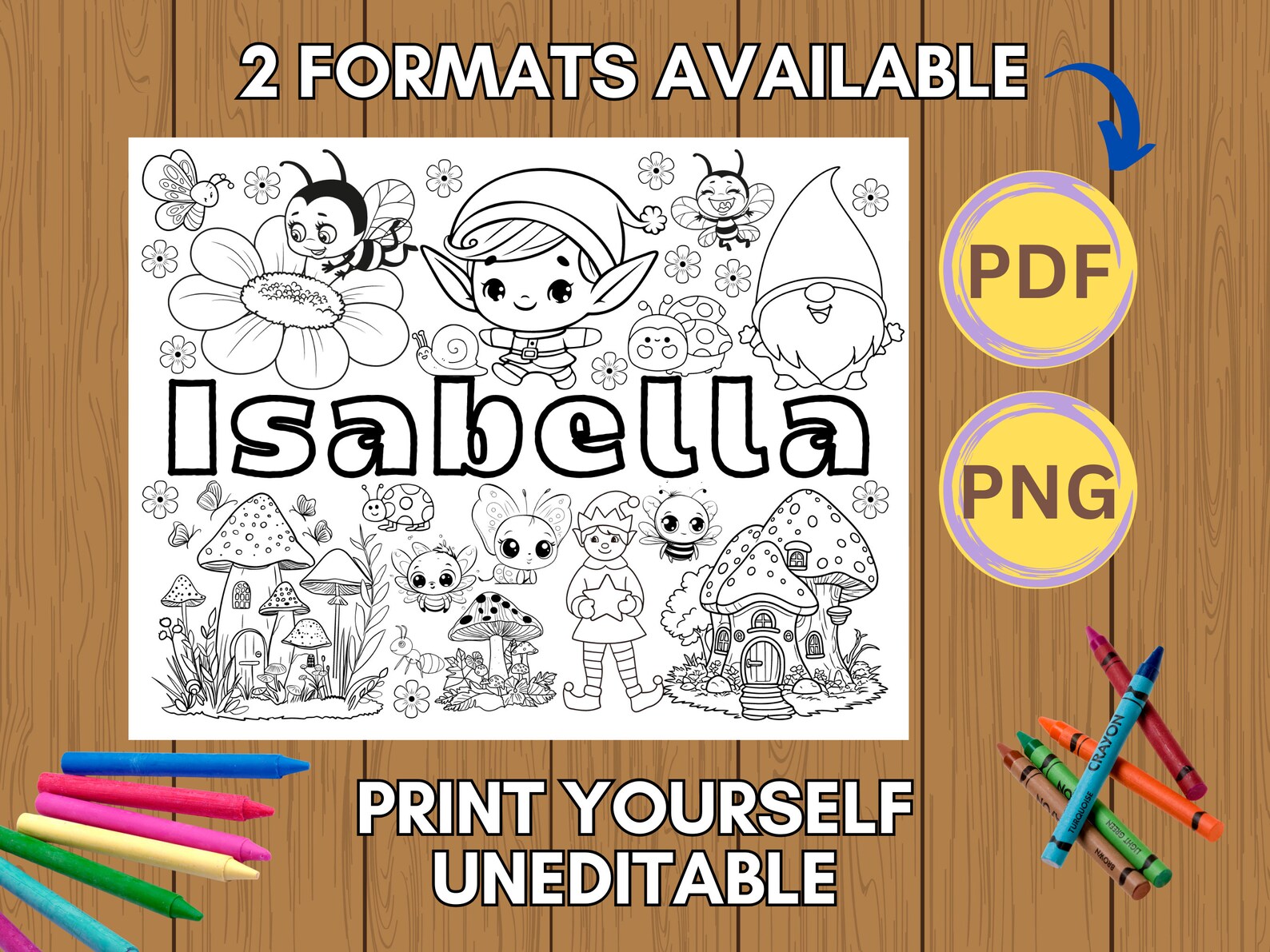 Customizable Coloring Pages for Kids Personalized Coloring Pages for ...