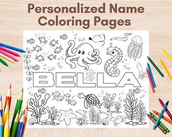Customizable Coloring Pages for Kids Personalized Coloring Pages for ...