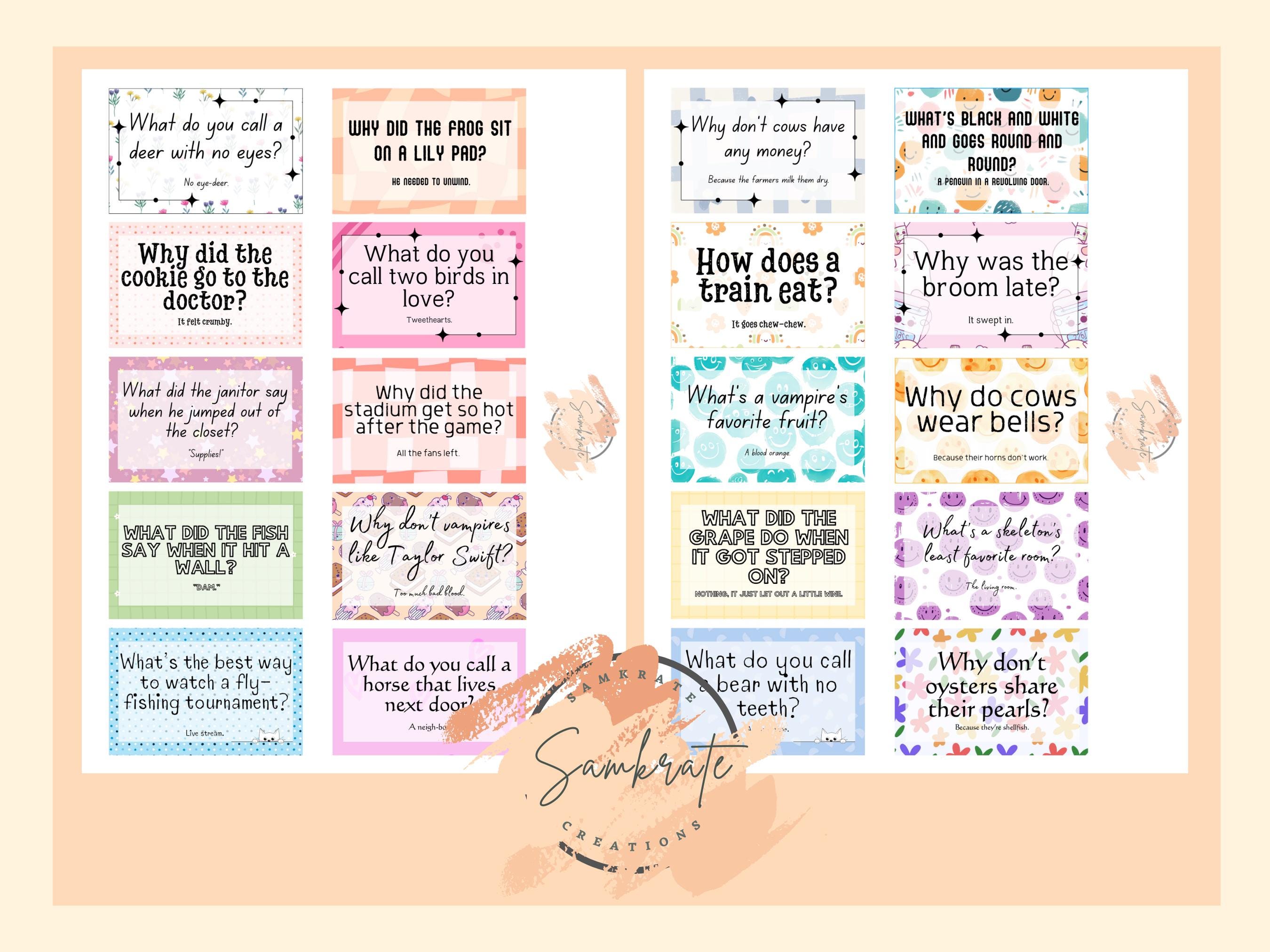 110 Funny Joke Cards: Printable Encouragement Cards (digital Download ...
