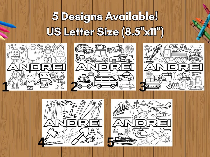 Customizable Coloring Pages for Kids Personalized Coloring Pages for ...