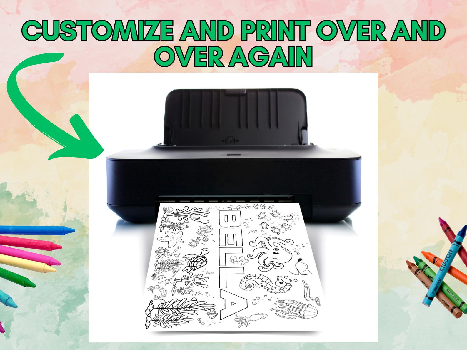 Customizable Coloring Pages for Kids Personalized Coloring Pages for ...