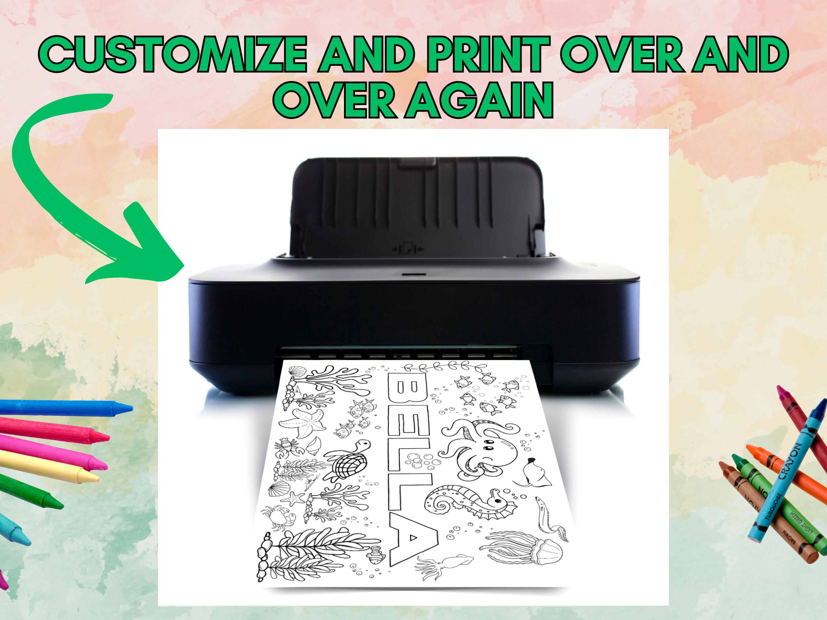 Customizable Coloring Pages for Kids Personalized Coloring Pages for ...