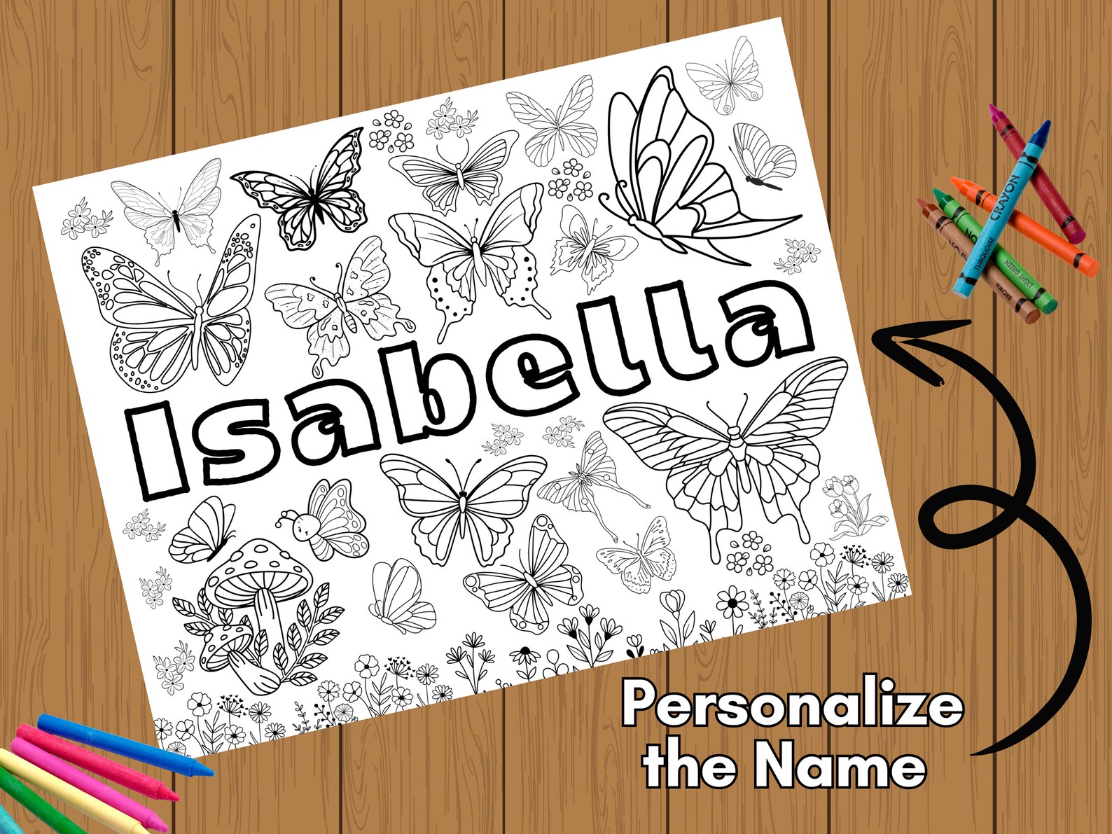 Customizable Coloring Pages for Kids Personalized Coloring Pages for ...