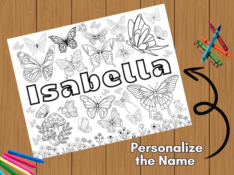 Customizable Coloring Pages for Kids Personalized Coloring Pages for ...