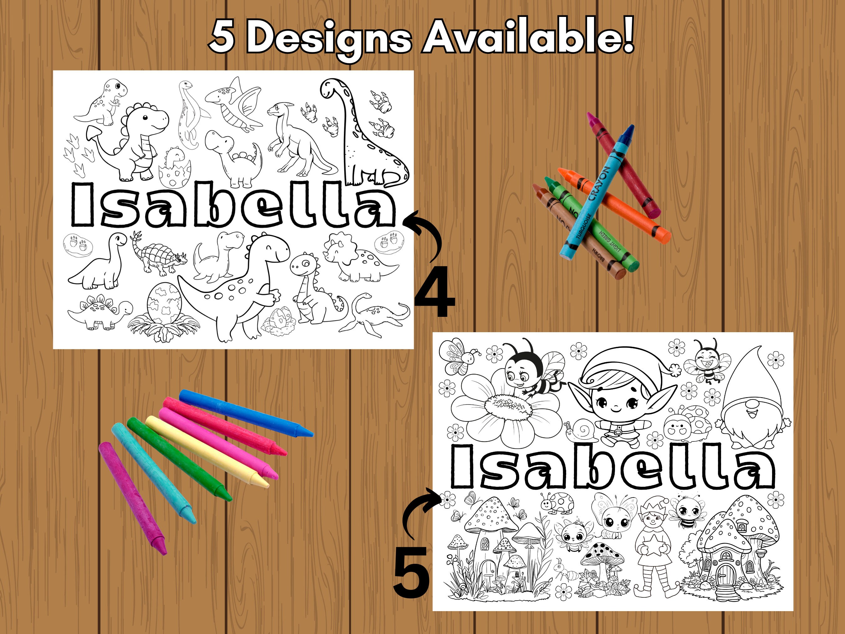 Customizable Coloring Pages for Kids Personalized Coloring Pages for ...