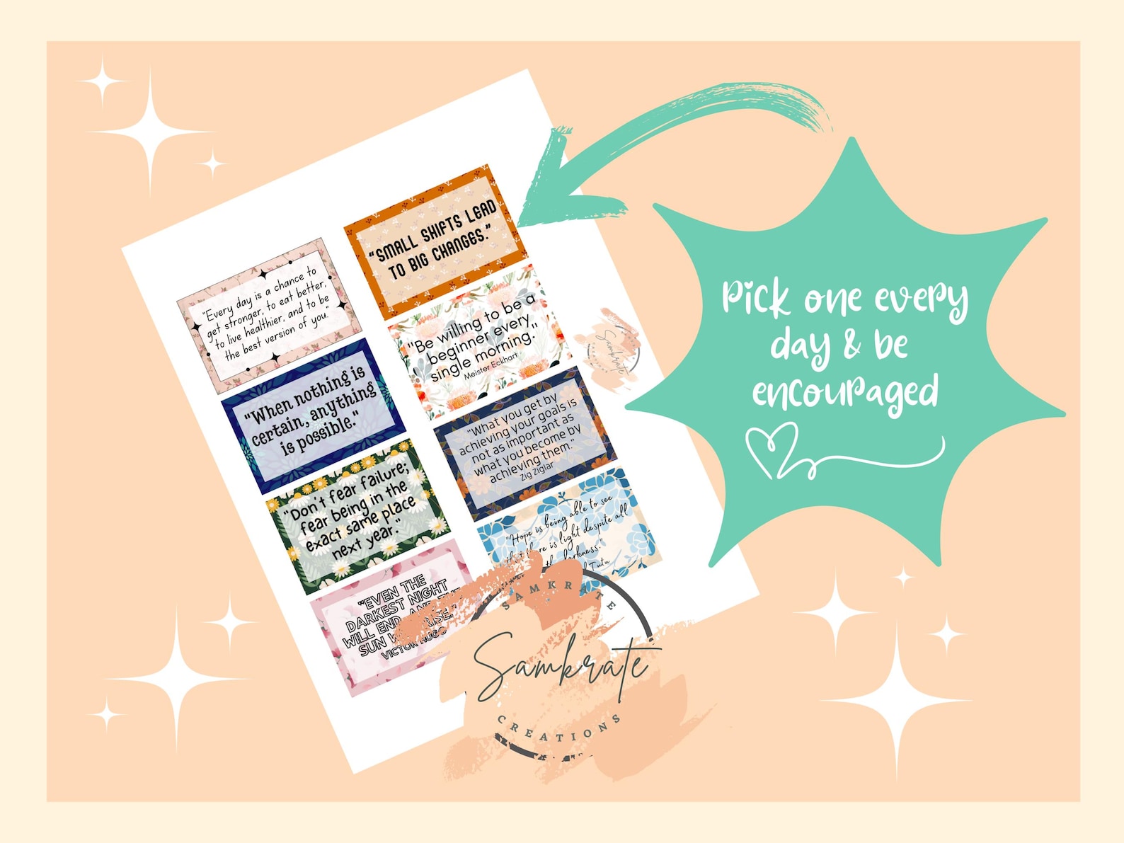112 Printable Encouraging Quote Cards, Encouraging Cards, Journal ...