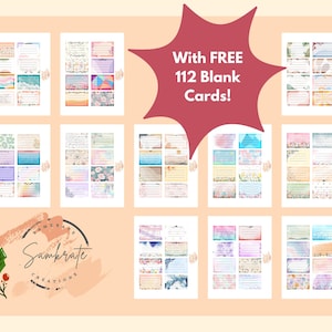 112 Printable Bible Verse Cards: Encouraging Scripture (digital ...