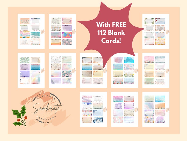 112 Printable Bible Verse Cards: Encouraging Scripture (digital ...