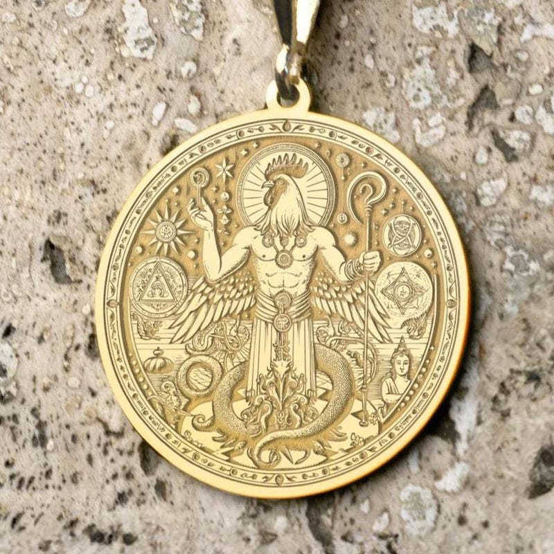 Abraxas Pendant Silver - Etsy UK