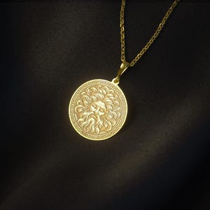 14k Solid Gold Zeus Necklace, Father of Gods and Men Zeus Necklace ...