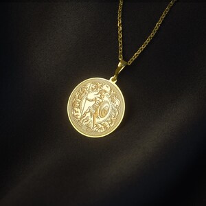 Ares Medallion: Engraved Greek God of War Pendant, Sterling Silver or ...