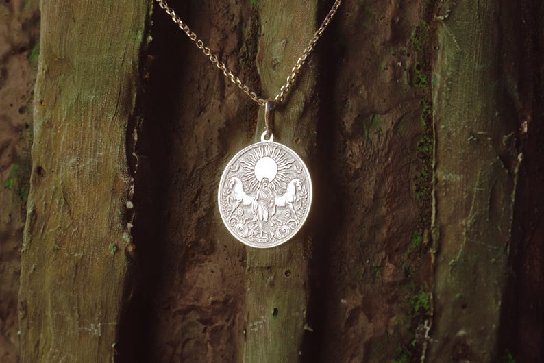 Sol Invictus Necklace: Roman Sun God Pendant - Etsy
