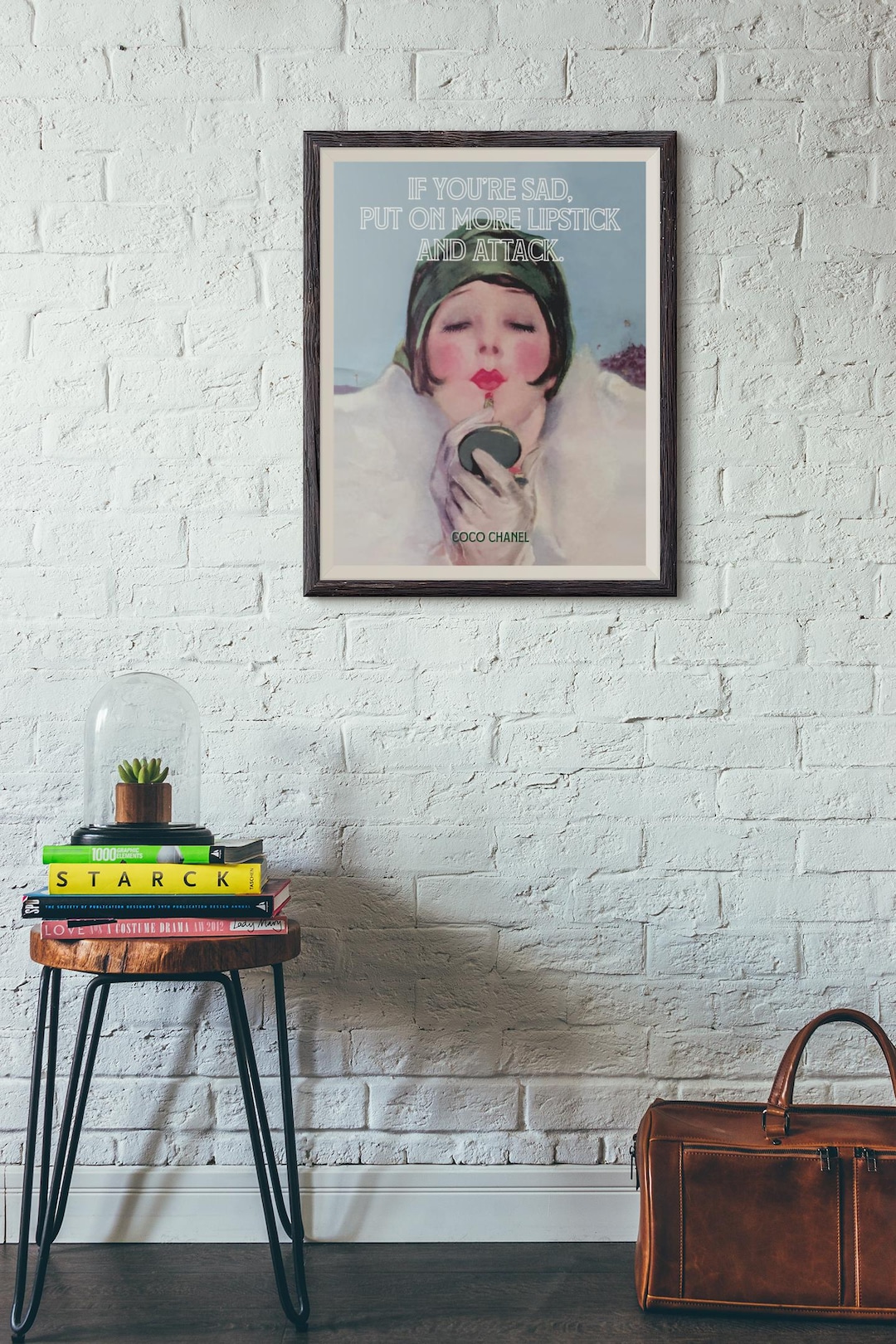 Vintage Flapper Poster With Coco Chanel Quote - If You're Sad, Put on ...