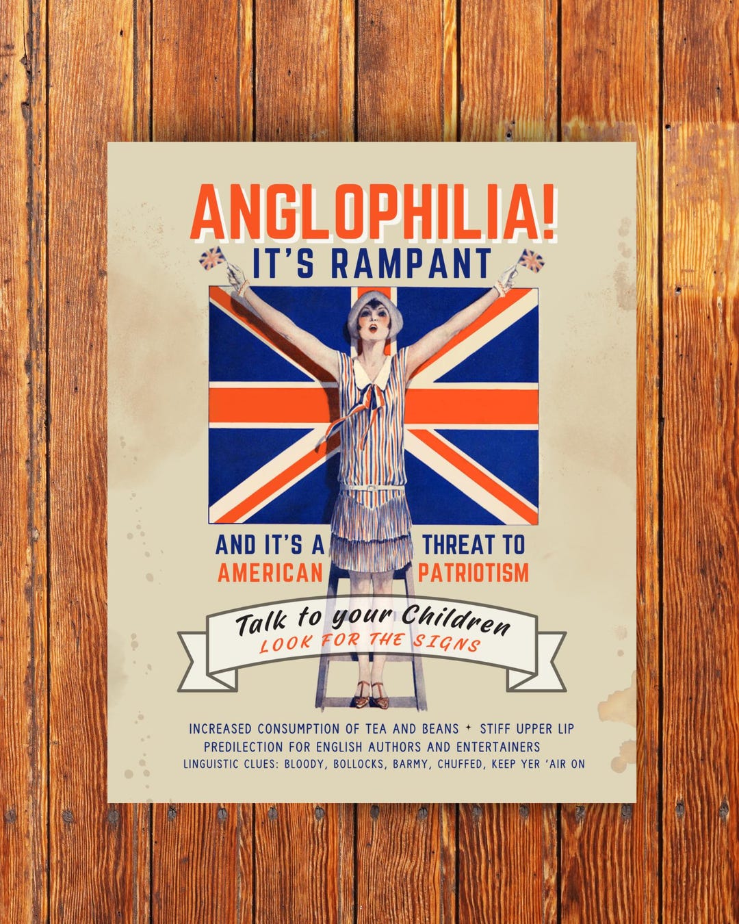 Anglophilia It's Rampant Art Print Anglophile Picture Vintage Flapper ...