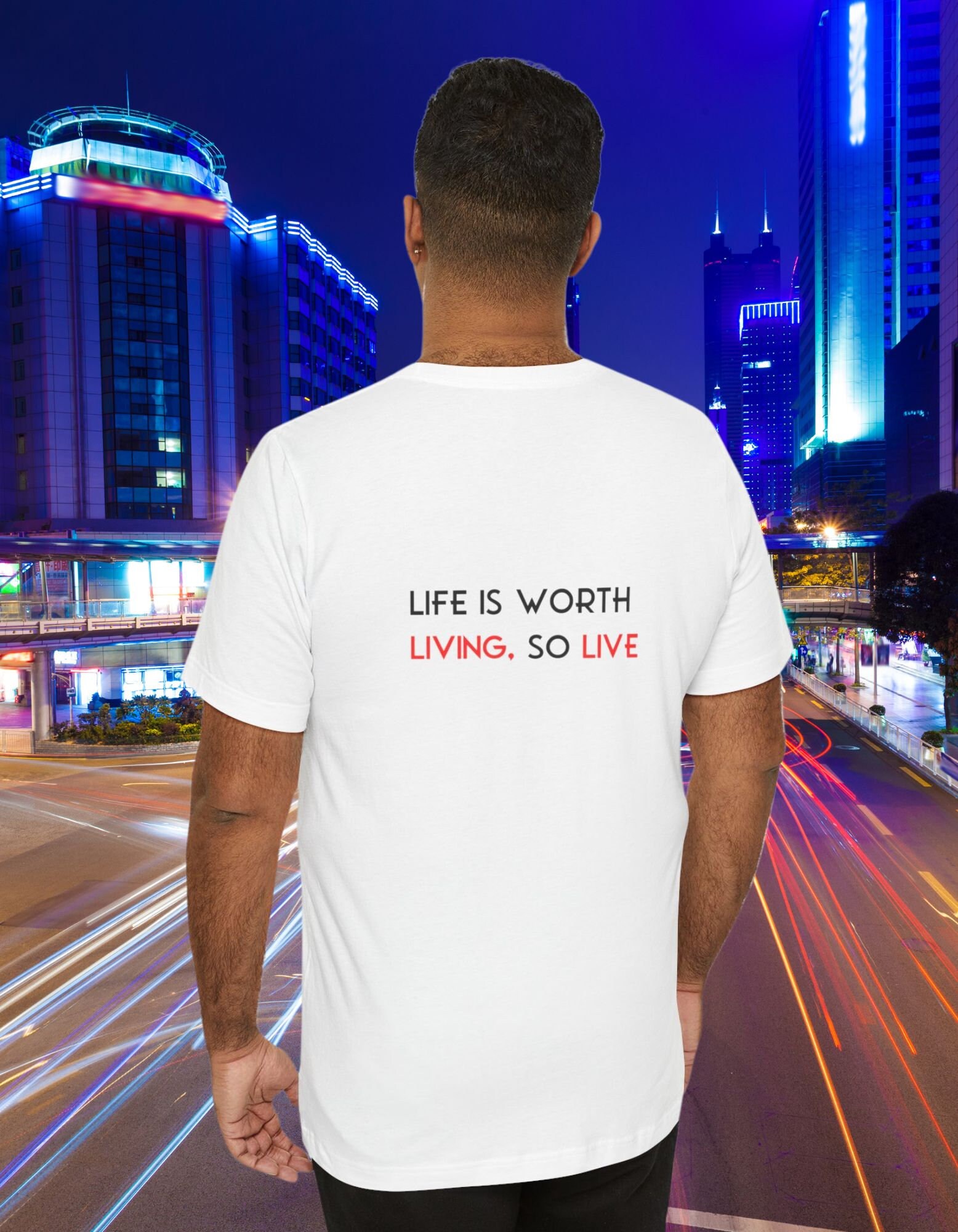 Motivational Quote T-shirt - Loose Fit Statement Top, Tree of Life ...