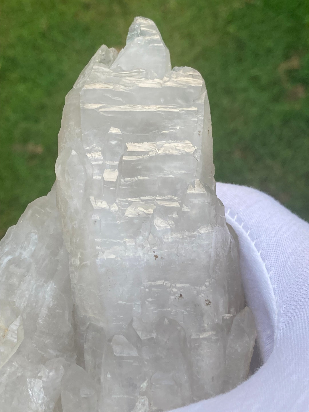 1973 Smoky Quartz Light, Skeleton Quarts, Natural Etched Surfaces ...