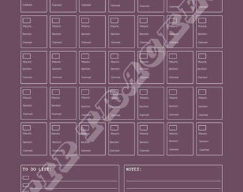 Printable Tip Tracker for Waitress/ Servers - Etsy