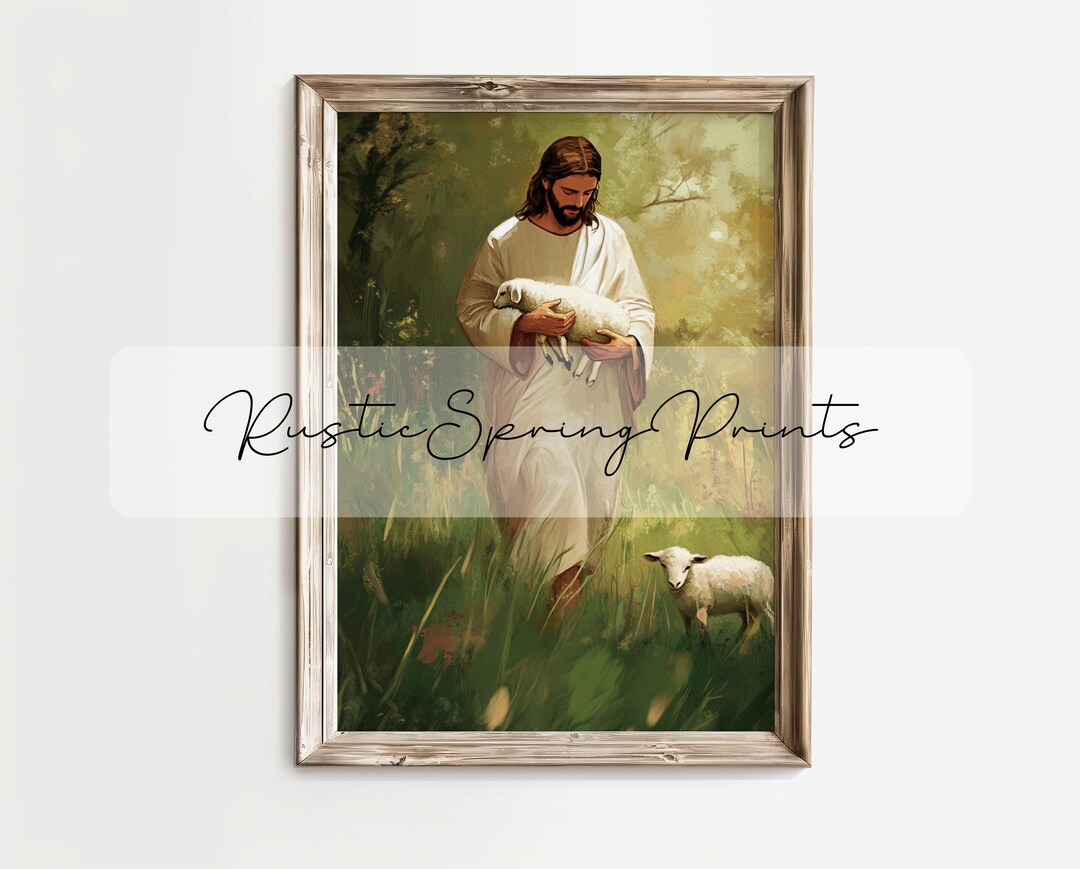Jesus Christ Home Journey Vintage Oil Painting, Christianity Wall Art ...