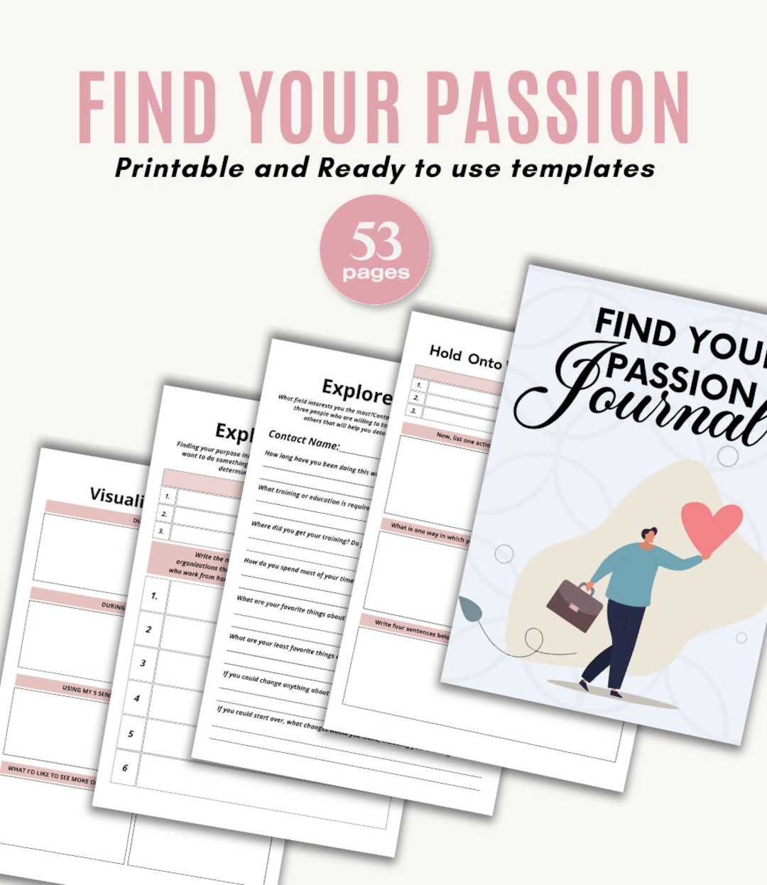 Find Your Passion Planner Printable Life Purpose Workbook How to Find ...