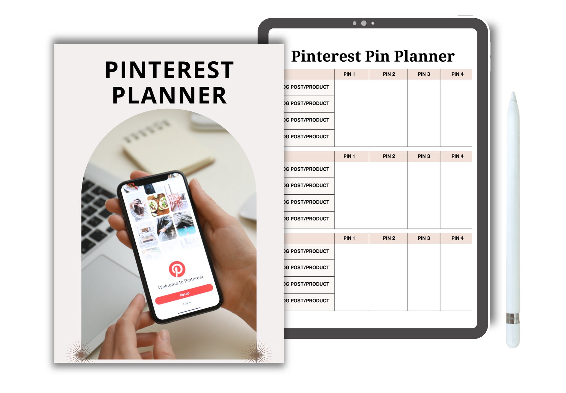 Printable Pinterest Planner, Pinterest Marketing Planner, Pinterest ...