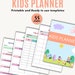 Printable Kids Planner, Kids Daily Planner, Daily Journal for Kids, 55 ...