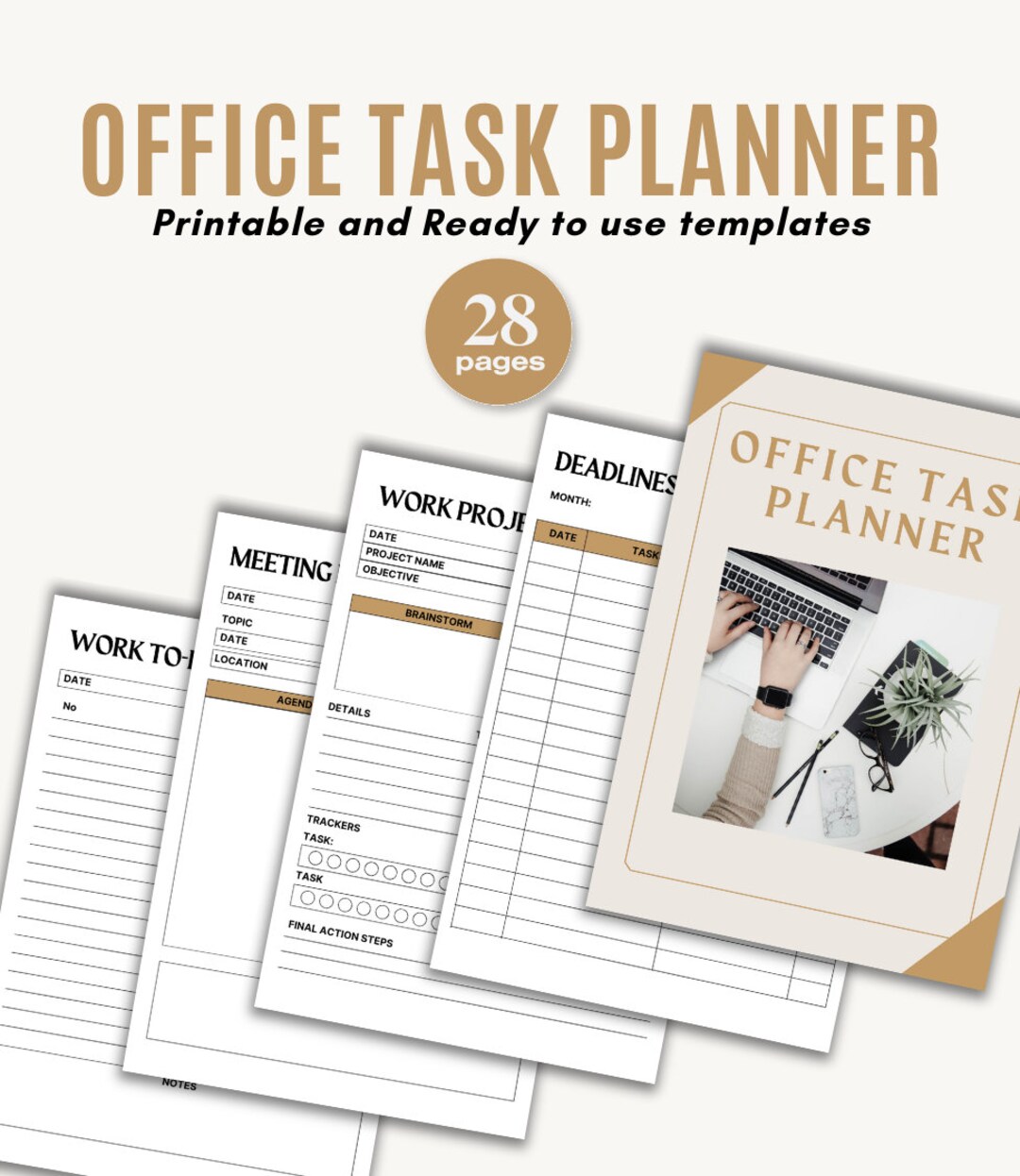 Office Tasks Planner Set Office Organizer Printables Work to Do List ...