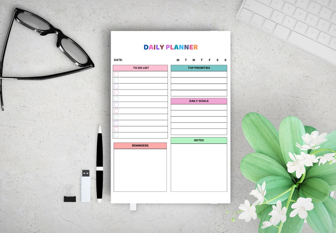 Printable Kids Planner, Kids Daily Planner, Daily Journal for Kids, 55 ...
