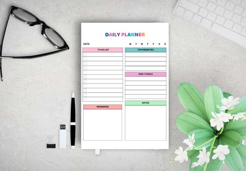 Printable Kids Planner, Kids Daily Planner, Daily Journal for Kids, 55 ...