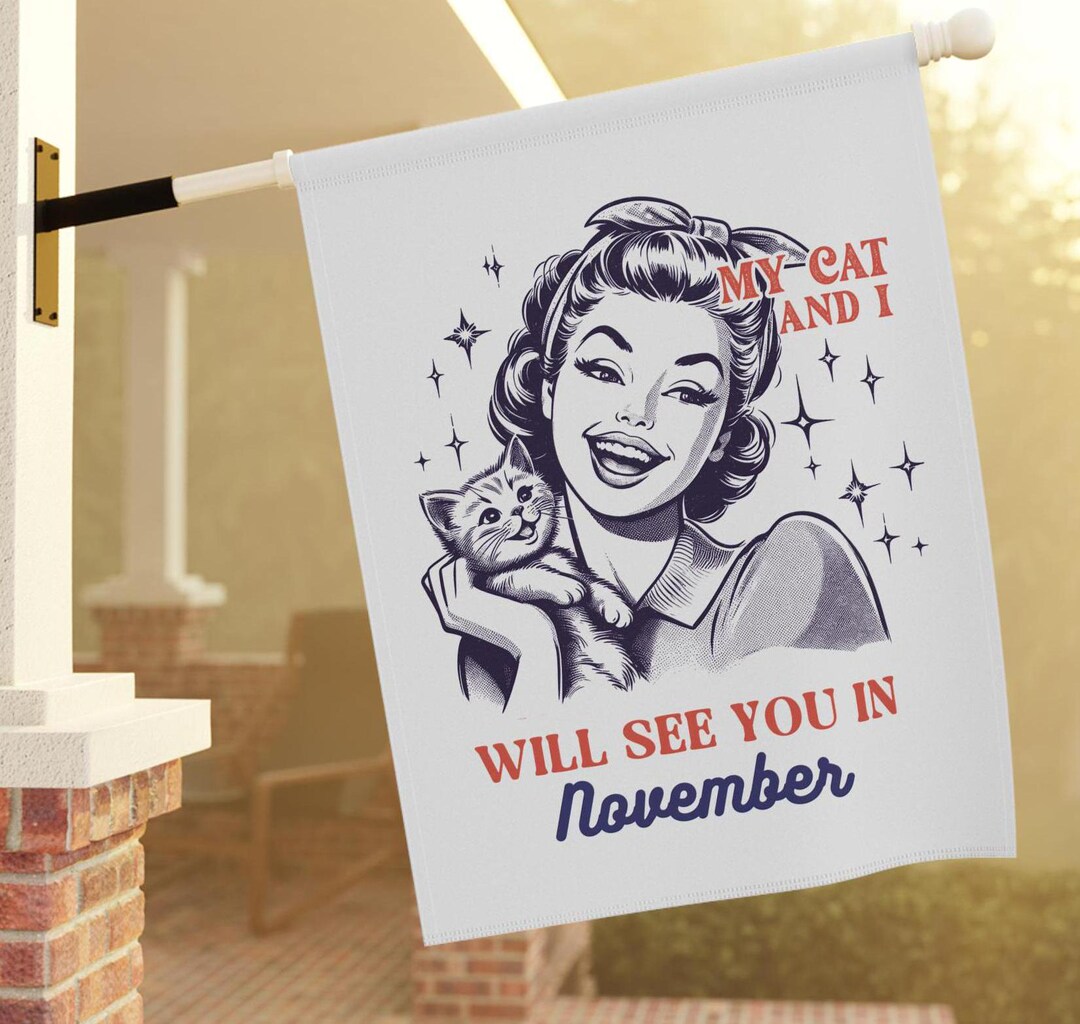 Harriswalz Yard Flag Democratic Cats for Harris Walz 2024 Cats for ...