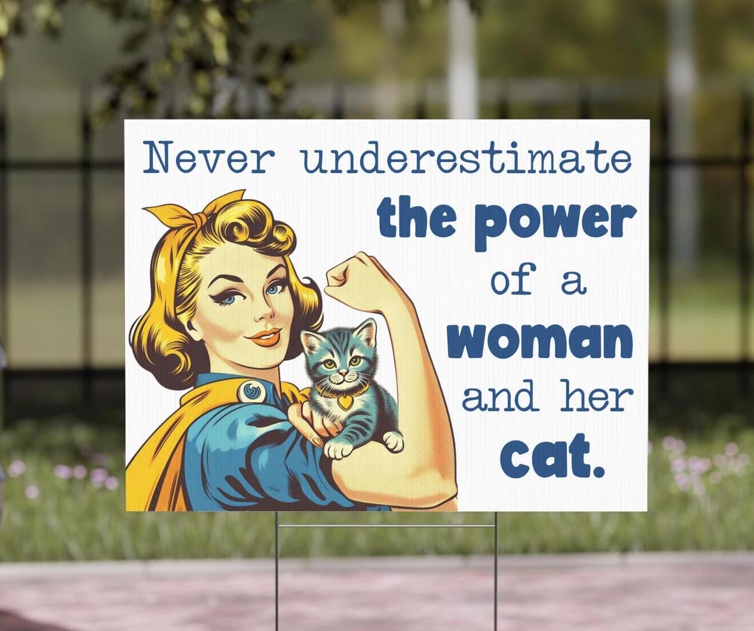 Childless Cat Ladies Yard Sign Harris 2024 Sign Cat Lady for Kamala ...
