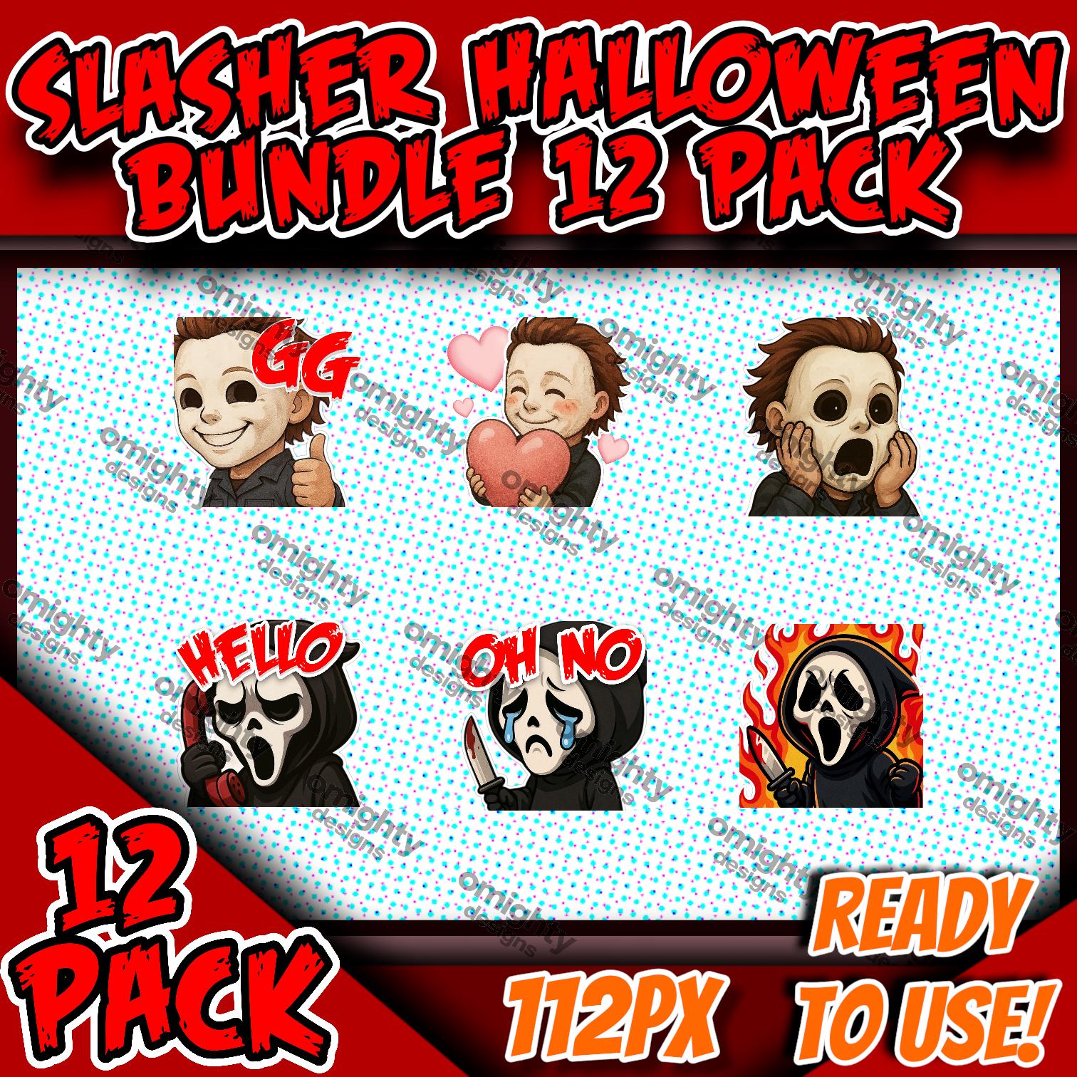 Halloween Horror Villains Emote Pack, 12 Twitch, Discord Emotes With ...
