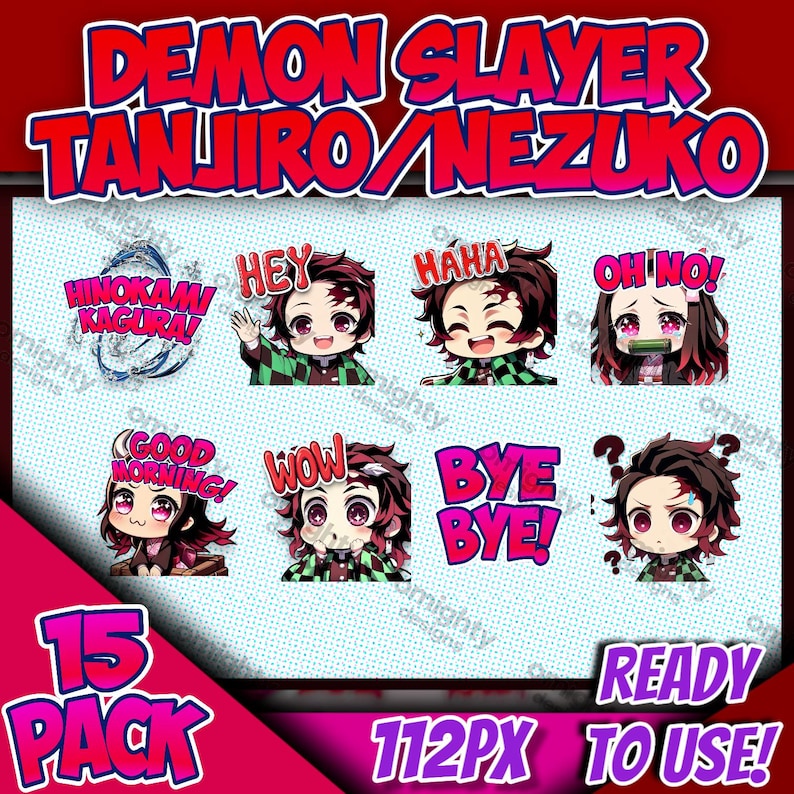 Demon Slayer Nezuko & Tanjiro Emote 15 Set! Emotes, Anime, Custom ...