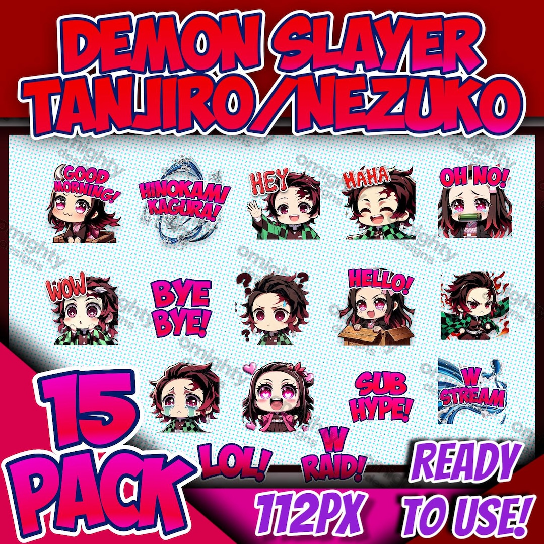 Demon Slayer Nezuko & Tanjiro Emote 15 Set! Emotes, Anime, Custom ...