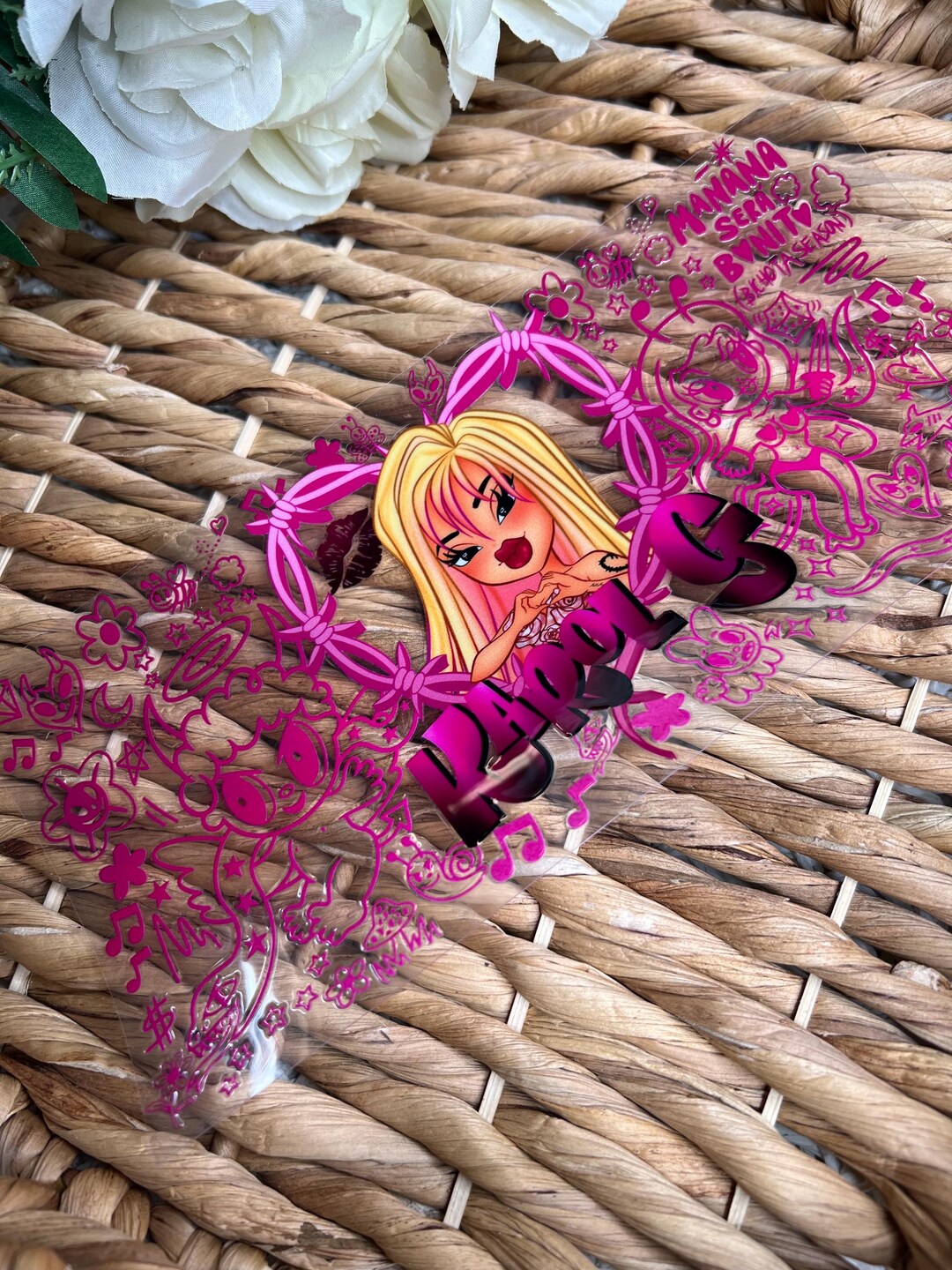 Uvdtf Cup Wrap Karol G | Uvdtf Carolina Wrap | La Bichota Cup Wraps ...