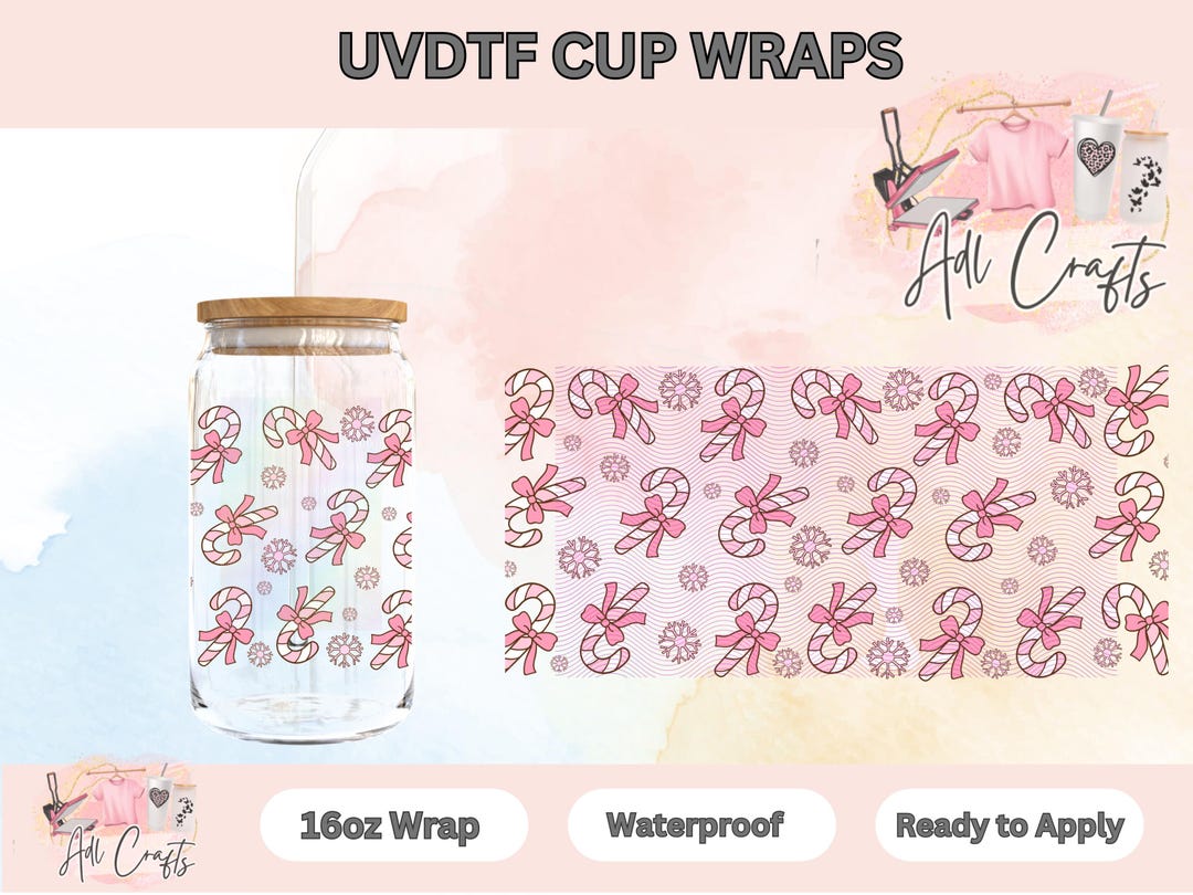 UV DTF Wrap Christmas | Ready to Apply | 16oz Cup Wrap | Uv Sticker ...