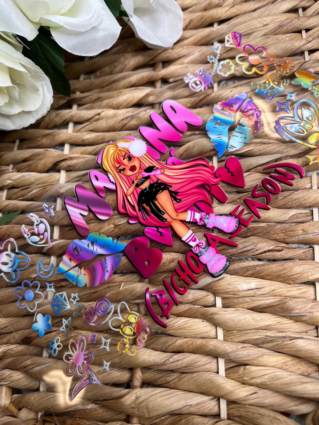 Uvdtf Cup Wrap Karol G | Uvdtf Carolina Wrap | La Bichota Cup Wraps ...