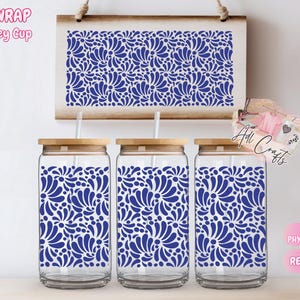 Uvdtf Cup Wrap Blue Talavera | Uvdtf Mexico Talavera | Mexican Talavera ...