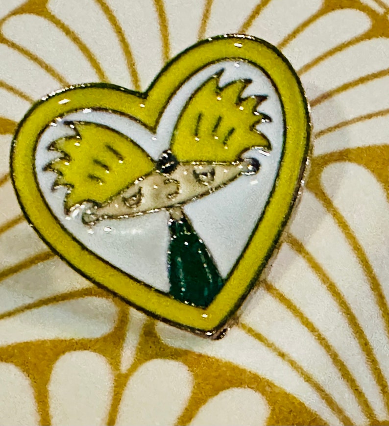 Hey Arnold Pin Nickelodeon Pin Helga Locket Pin 90s TV Nostalgia Enamel ...