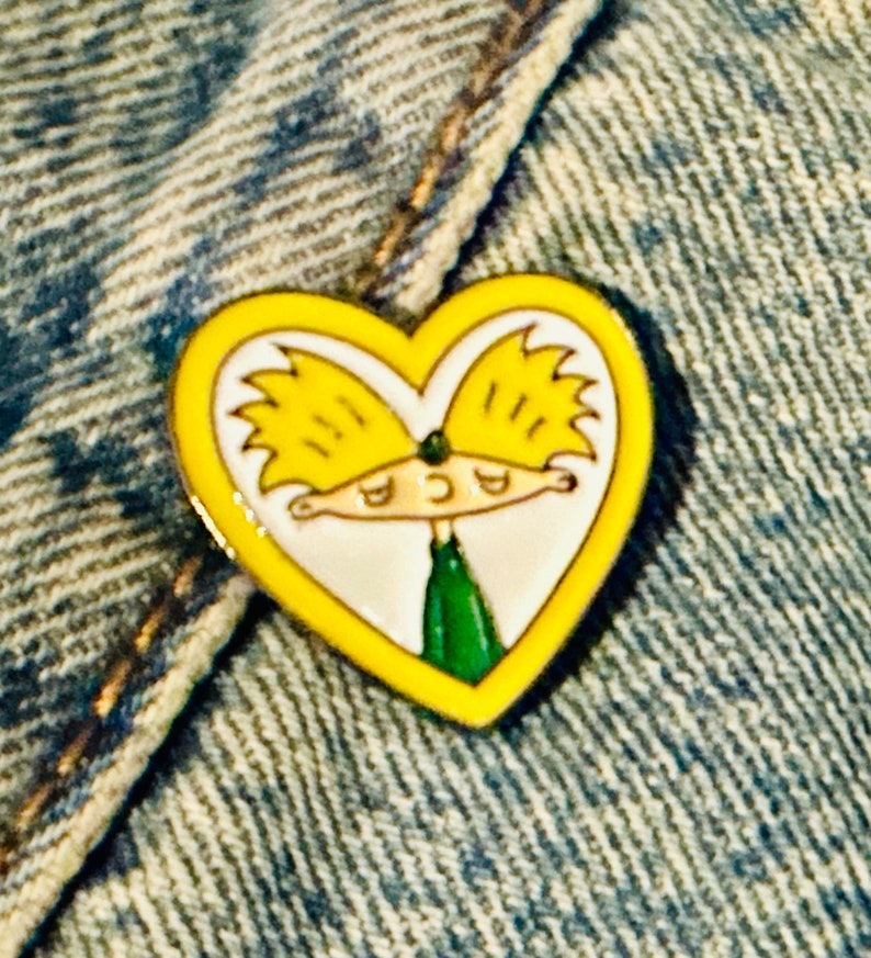 Hey Arnold Pin Nickelodeon Pin Helga Locket Pin 90s TV Nostalgia Enamel ...