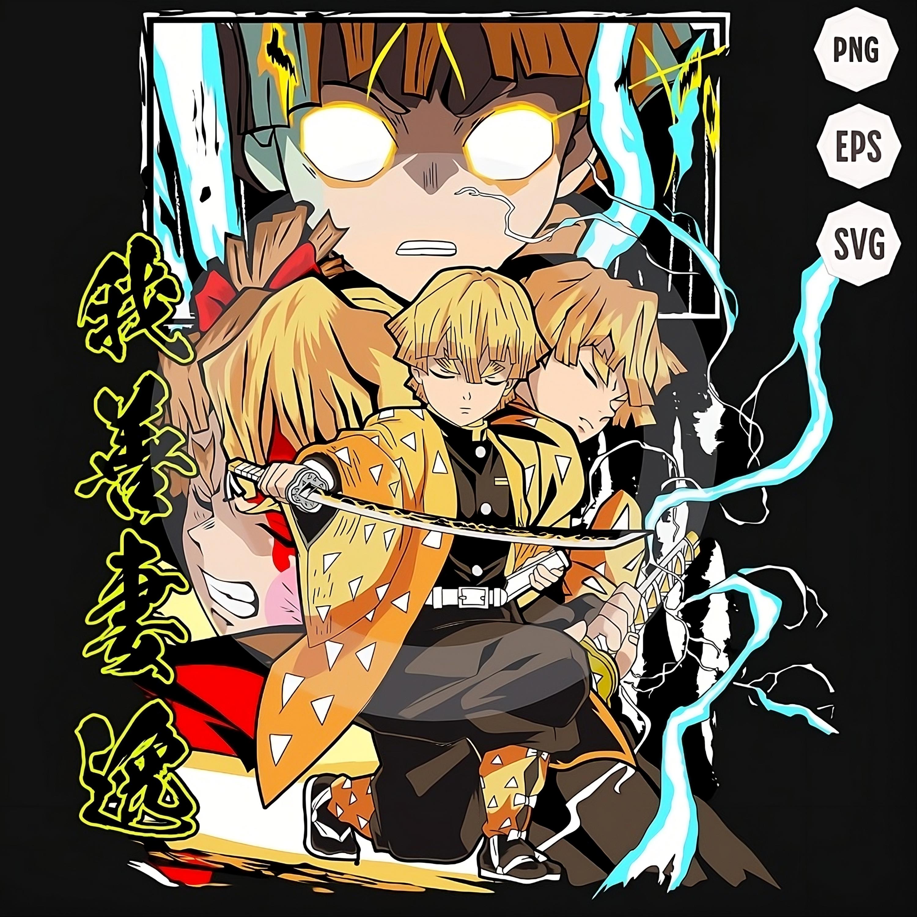 Zenitsu Vector, Kimetsu No Yaiba Vector, Png, Svg, Eps, Ready to Print ...