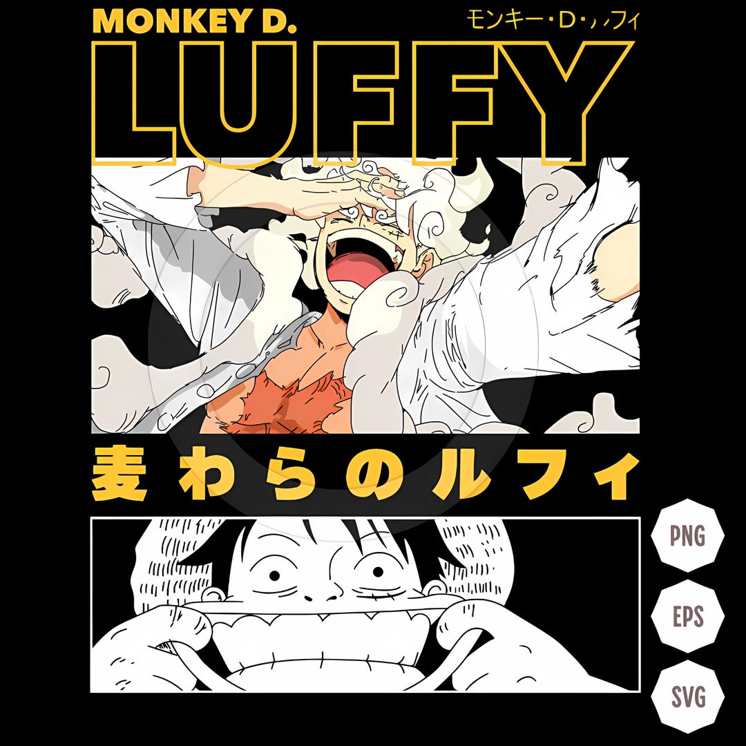 One Piece Vector, Luffy Vector, Png, Svg, Eps, Ready to Print ...