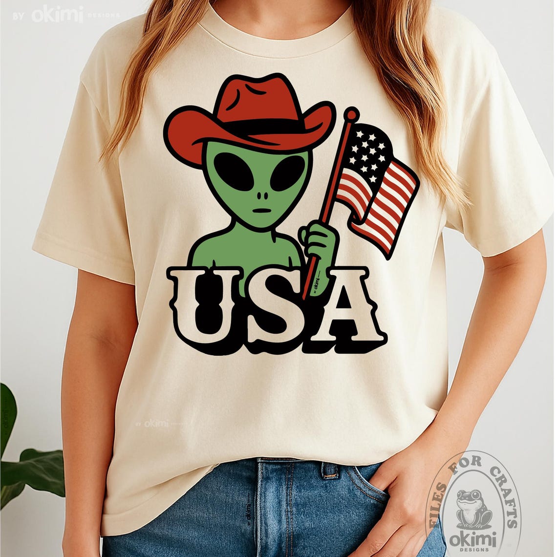 Patriotic Alien SVG | Funny 4th of July Alien Clipart | Alien Ufo Svg ...