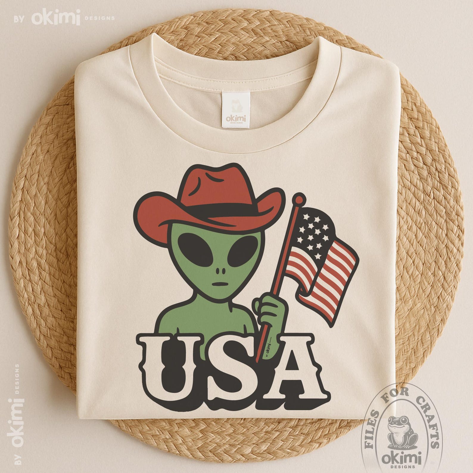 Patriotic Alien SVG | Funny 4th of July Alien Clipart | Alien Ufo Svg ...